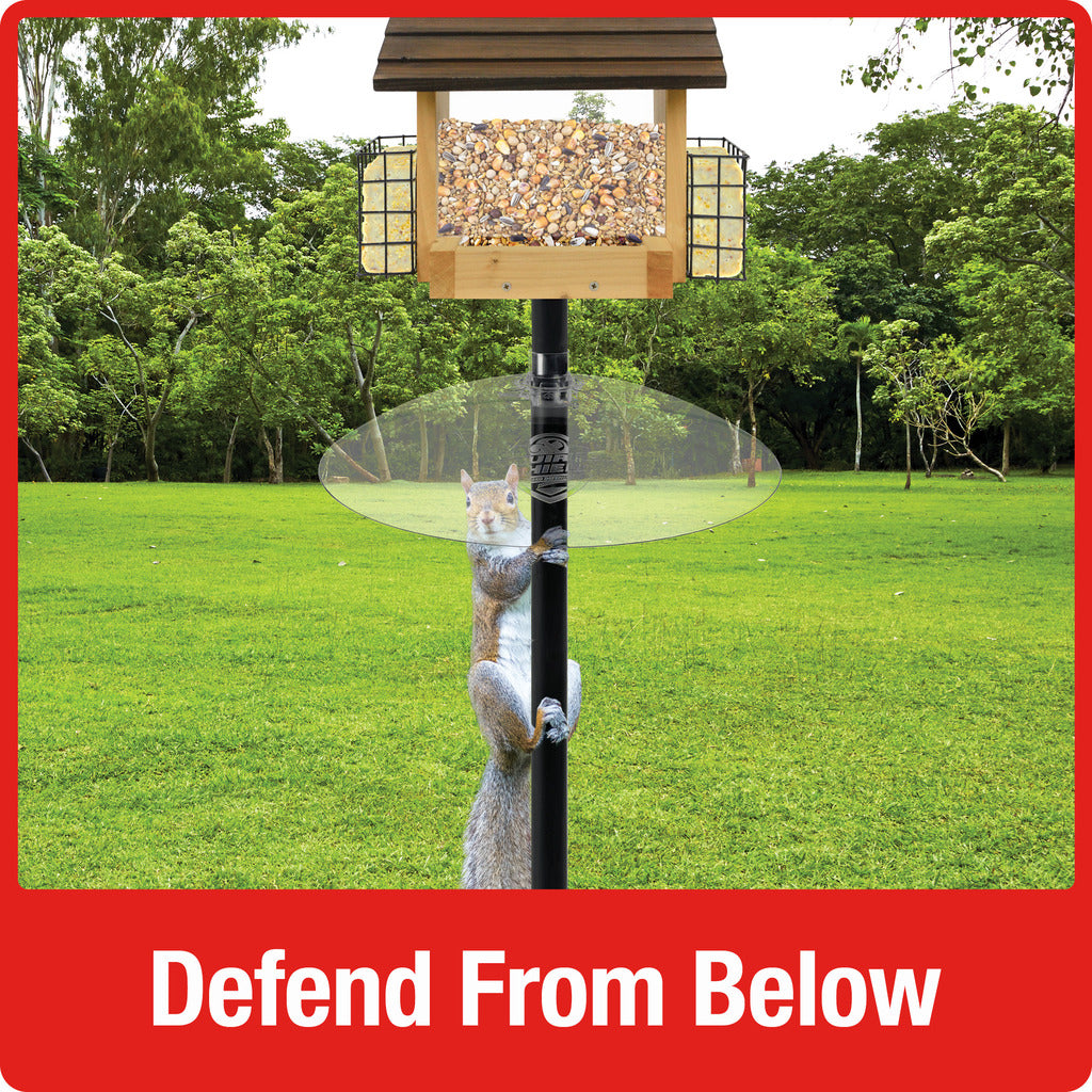 Squirrel Shield 16-inch Dual-Mount Transparent Squirrel Baffle (Model ...